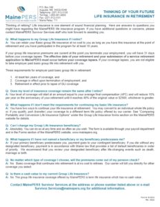 Group Life Insurance - MainePERS